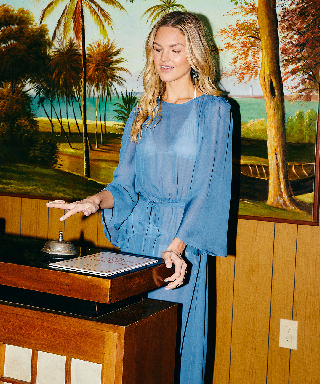 Cocktail Gown (Dusky Blue) – Candy Shop Vintage