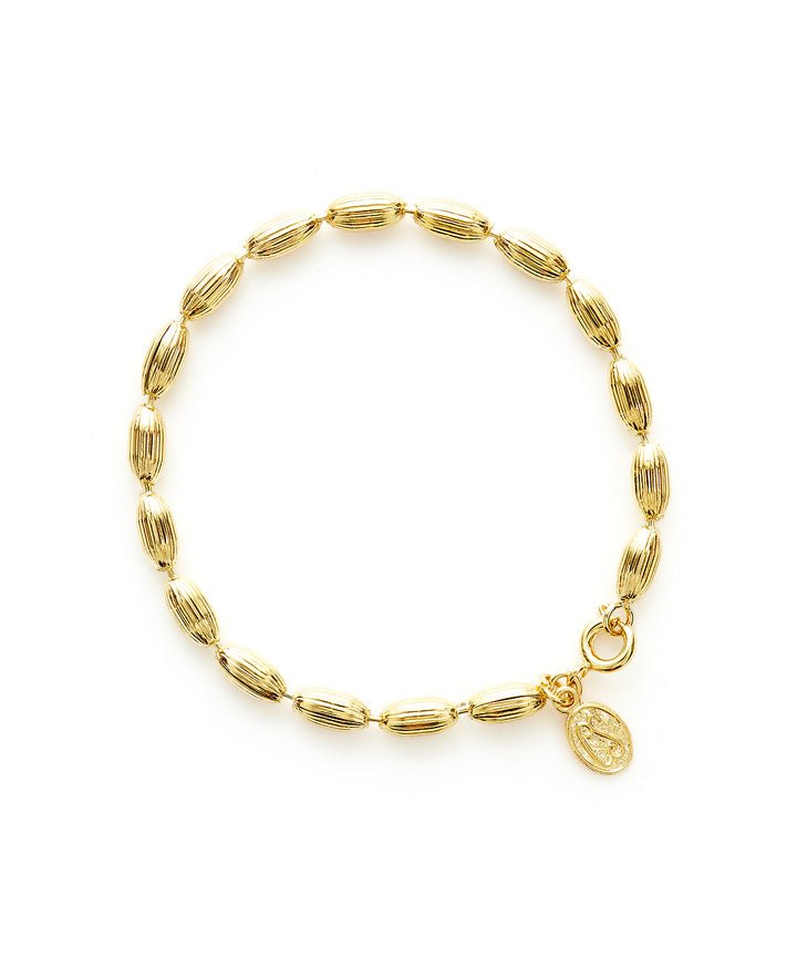 Charleston Rice Bead Bracelet (Shiny Gold) – Candy Shop Vintage