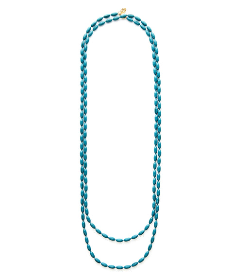 Charleston Rice Bead Necklace (Dock Street Teal) – Candy Shop Vintage