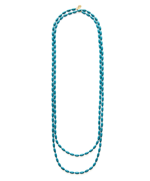 Charleston Rice Bead Necklace (Dock Street Teal) – Candy Shop Vintage